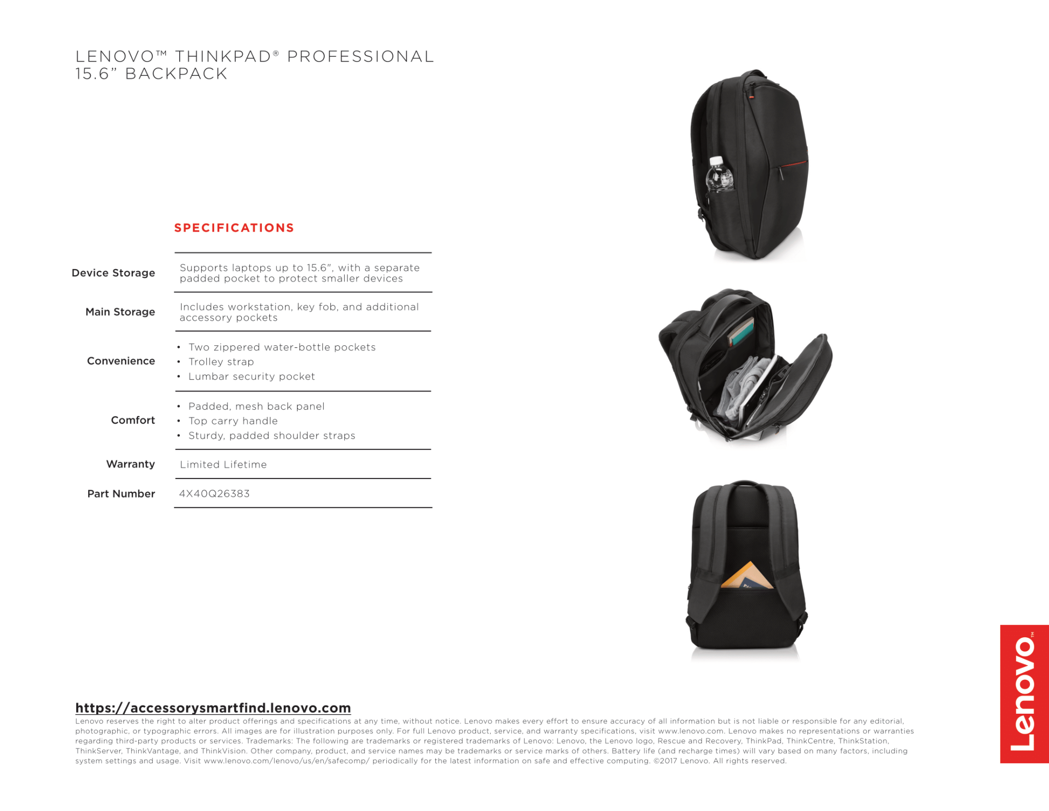 LENOVO™ THINKPAD® PROFESSIONAL 15.6” BACKPACK – technology TODAY